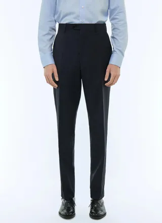 Fursac Pantalon ajust&eacute; en toile de laine - Taille 47 - Homme