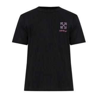 Off-white T-Shirt mit Print-Logo - - Tops - Herren - Schwarzk - M