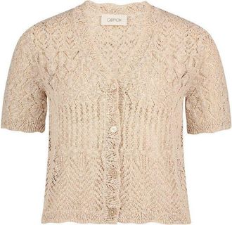 Cartoon Strickjacke Damen mit V-Ausschnitt (1-tlg)