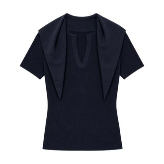 Max Mara Femme, Pulls, Bleu, Taille: 42 FR Maille col V