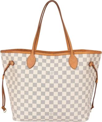 Louis Vuitton Crossbody Bags - Louis Vuitton Damier Azur Monogram Neverfull MM Sh - Gr. unisize - in Weiß - für Damen
