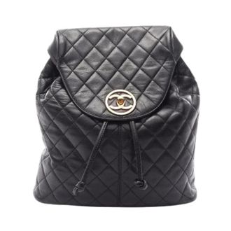 Chanel Pre-owned Matelasse Lambskin Backpack - - Pre-owned - Damen - Schwarzk - ONE SIZE