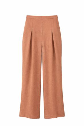 Mixray Damen Hoch-taillierte Weite Crepe-Hosen
