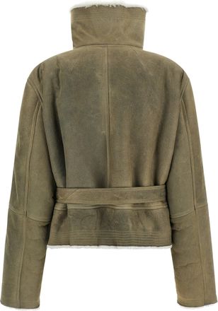 Rick Owens Cropped Flight Jacket - Khaki