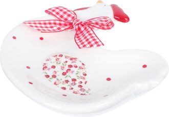 Cabilock H&uuml;hner Porzellan 1Pc Kleine Schale Nussschalen Nudelplatte Hahn Geformte Platte Dreidimensionale Kuchenform Keramik Kind Rot H&uuml;hner Teller