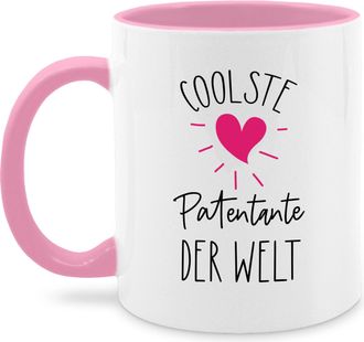 Shirtracer Tasse Tassen 325ml - Coolste Patentante der Welt mit Herz - 325 ml - Rosa - beste taufpatin godi teetasse geschenk godi/patentante teetassen patin ges
