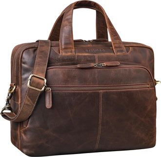 STILORD Lias Echtleder Umhängetasche für Herren - Stilsicher ins nächste Meeting Farbe:soria - braun
