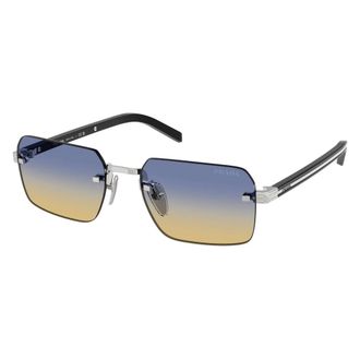 Prada Randlose rechteckige Sonnenbrille - - Accessories - Herren - Grau - 55 MM