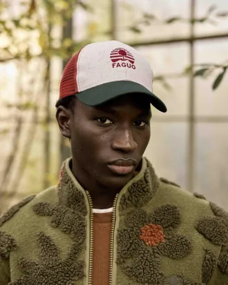 Faguo Casquette vert fonc&eacute; et multicolore