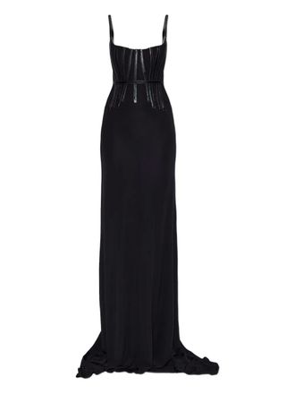 Dsquared2 robe longue à détails de brides - Noir