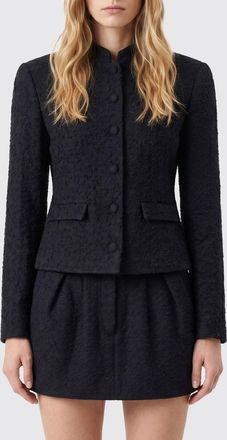 Magda Butrym Kurzer einreihiger Blazer aus Woll-Boucl&eacute; mit Stehkragen