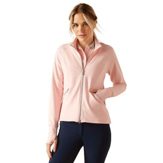 Ariat Womens Bellatrix Full Zip Sweatshirt Long Sleeve in First Blush, Size X-Small, by Ariat