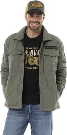 Von Dutch Veste Homme Coton, Blouson Homme HARPER, Regular Fit, Kaki Taille M