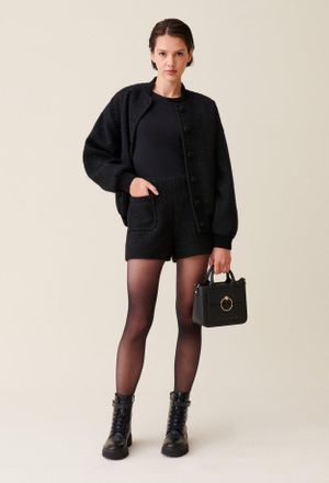 Claudie Pierlot Short tweed noir droit