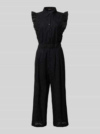 More & More Jumpsuit mit Lochstickerei