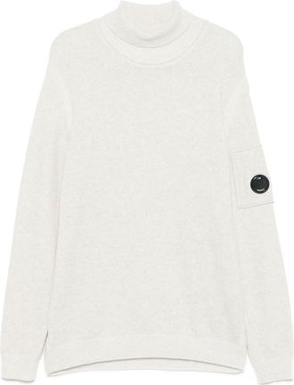 C.P. Company Rollkragenpullover mit Linsen-Detail - Nude