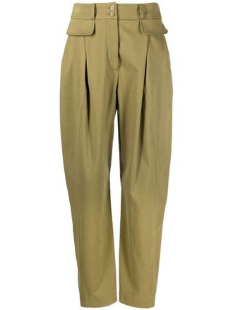 Alberta Ferretti Hose mit Faltendetail - Gr&uuml;n