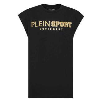 Plein Sport Homme, Tops, Noir, Taille: XS D&eacute;bardeur T-shirt Lamin&eacute;