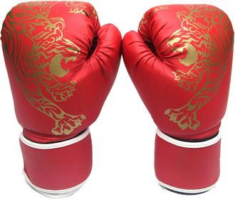 Generic Box-Trainingshandschuhe - PU-Handschuhe f&uuml;r Kinder und Erwachsene, Tiger-Druck, unisex, strapazierf&auml;higes PU-Leder f&uuml;r Sportschutz, ideal f&uuml;r Kinder, 