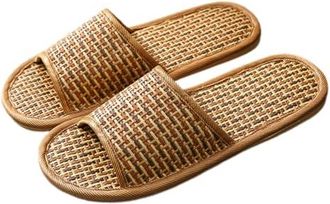 Valiclud Pantoufles Dintérieur Tressées Rotin et Respirant pour Femmes et Hommes Confortables et Semelle Antidérapante Maison et Détente