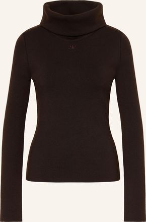 Courr&egrave;ges Rollkragenpullover Aus Merinowolle braun