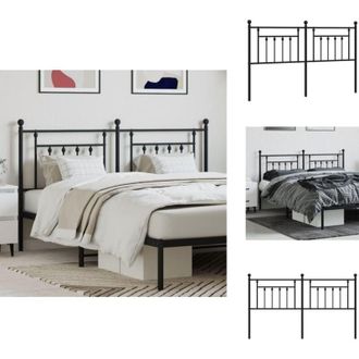 vidaXL Vidaxl - T&ecirc;te de lit m&eacute;tal noir 160 cm - T&ecirc;te De Lit - T&ecirc;te De Lit M&eacute;tal - T&ecirc;te De Lit Noire - Literie - Meuble Chambre