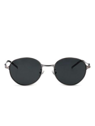 Diesel lunettes de soleil &agrave; monture ovale - Gris