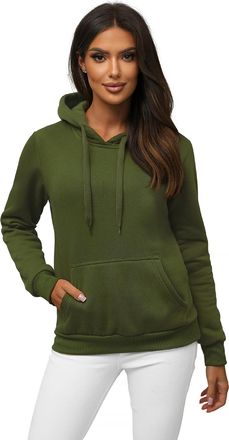 OZONEE Damen Kapuzenpullover Sweatjacke Sweatshirt Farbvarianten Kapuzenjacke Kapuzenpulli Kapuze Langarm Hoodie Sport Style Casual Fitness Training Basic 77