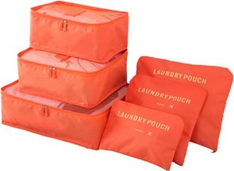 Generic 6 Teile/Satz Reisegep&auml;ck Organizer Taschen for Kleidung Lagerung Tragbare Koffer Verpackung W&auml;sche F&auml;llen(Orange)