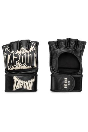 Tapout MMA Pro Fight Handschuhe aus Leder (1 Paar) PRO MMA, Black/Ecru, M, 960005