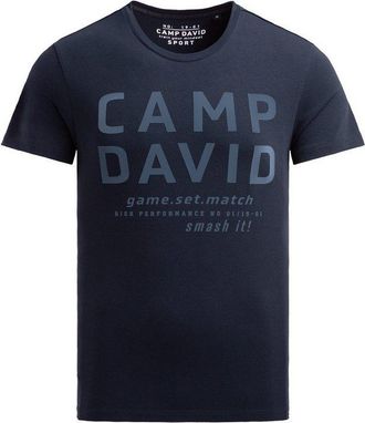 Camp David Rundhalsshirt mit Necktape