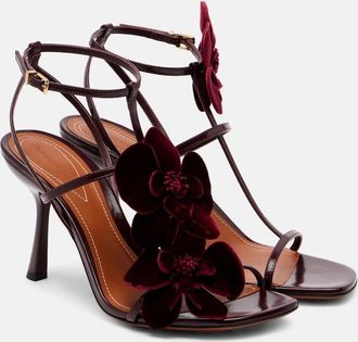 Zimmermann Verzierte Sandalen Orchid 85 aus Samt
