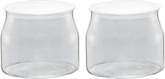 Rommelsbacher Ersatzglas JG 1 für Joghurt & Frischkäsebereiter JG 80-1,2 Liter, mit Deckel (Packung mit 2)