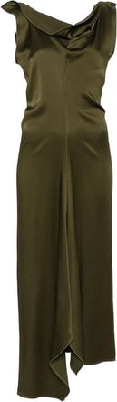 Victoria Beckham Robe Au Genou - Vert