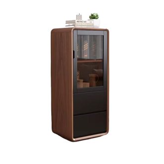 Generic K&uuml;chen-Sideboard, luxuri&ouml;ser Hochschrank in Walnussfarbe,in Zwei Gr&ouml;&szlig;en erh&auml;ltlich, dreistufige Unterteilung, freistehend oder als modulares Regal for