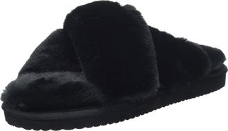 Flip*Flop Damen crossfur 2 Hausschuh, Black, 36 EU