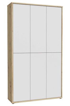 Xora Schuhschrank Alice Springs, Hellgrau, Eiche Artisan, Holzwerkstoff, 16 F&auml;cher, 109.2x191.9x34.9 cm, Typenauswahl, stehend, Garderobe, Schuhaufbewahrun