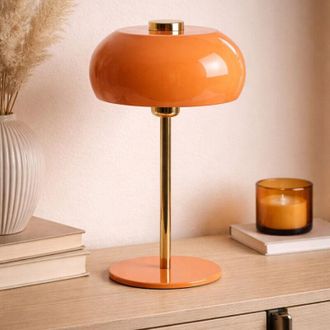 Millumine Grande lampe &agrave; poser orange et dor&eacute; Surin