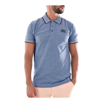 Cerruti Homme, Tops, Bleu, Taille: 2XL Polo chin&eacute; coupe ajust&eacute;e