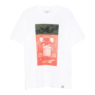 Carhartt Work in Progress Homme, Tops, Blanc, Taille: S Sean Hamilton 01 T-Shirt