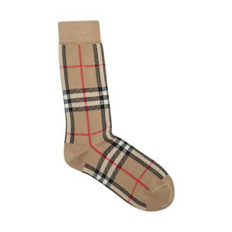 Burberry Chaussettes Core Check - Femme - Sous-v&ecirc;tements - Beige - Taille: S