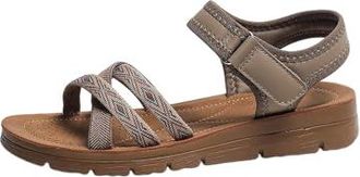 Generic Sandales d&eacute;t&eacute; confortables et d&eacute;contract&eacute;es &agrave; bout ouvert - &Eacute;l&eacute;gantes - Respirantes - Antid&eacute;rapantes - Avec sangle de cheville - Pour la plage et lext