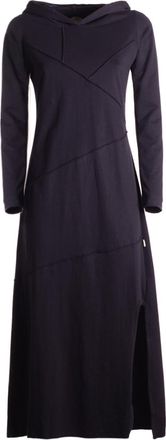 vishes kn&ouml;chellanges Kleid Baumwolle Patchwork Kapuze - Alternative Bekleidung schwarz 52