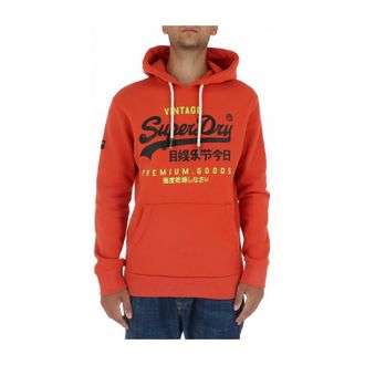 Superdry Homme, Sweatshirts et sweats à capuche, Orange, Taille: S Sweat imprimé Bordeaux Automne/Hiver