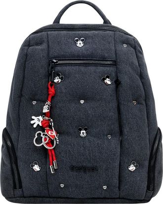 Desigual Femme, Sacs, Gris, Taille: ONE Size Mickey Studs Chester Modify Backpack