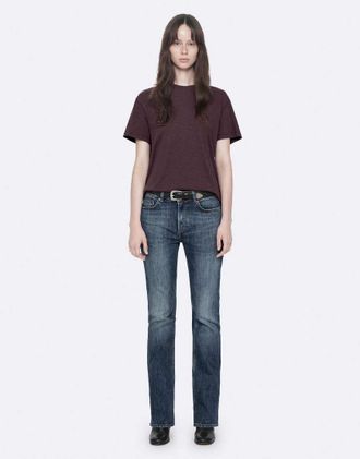 AllSaints Addi t-shirt rouge aubergine