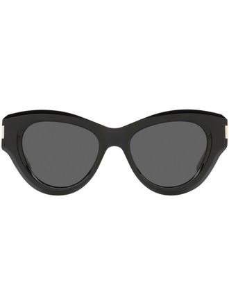 Saint Laurent Eyewear lunettes de soleil &agrave; monture papillon &eacute;paisse - Noir