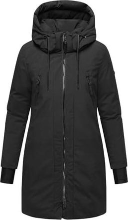 Navahoo Manteau dhiver imperm&eacute;able pour femme - Parka chaude avec capuche (amovible) et bretelles de sac &agrave; dos &agrave; lint&eacute;rieur - 14 S-6XL, Noir, XXL