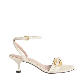 Coccinelle Femme, Chaussures, Blanc, Taille: 39 EU Smooth Leather Sandal
