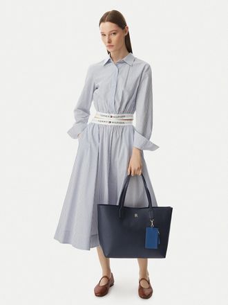 Tommy Hilfiger Handtasche Tommy Hilfiger Th Icon Tote AW0AW18724 Dunkelblau